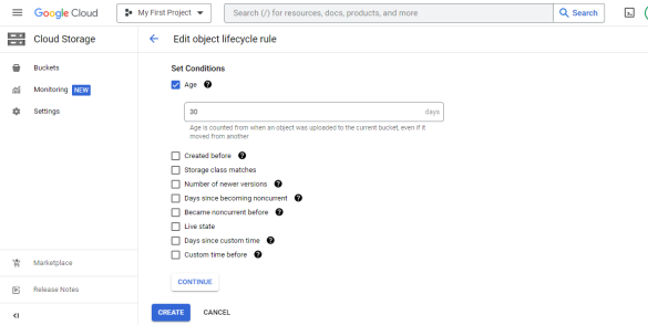 Configure Lifecycle Rules in Google Cloud Storage Buckets